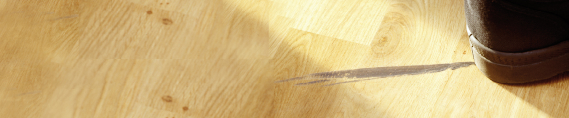 Heel marks on wood floor