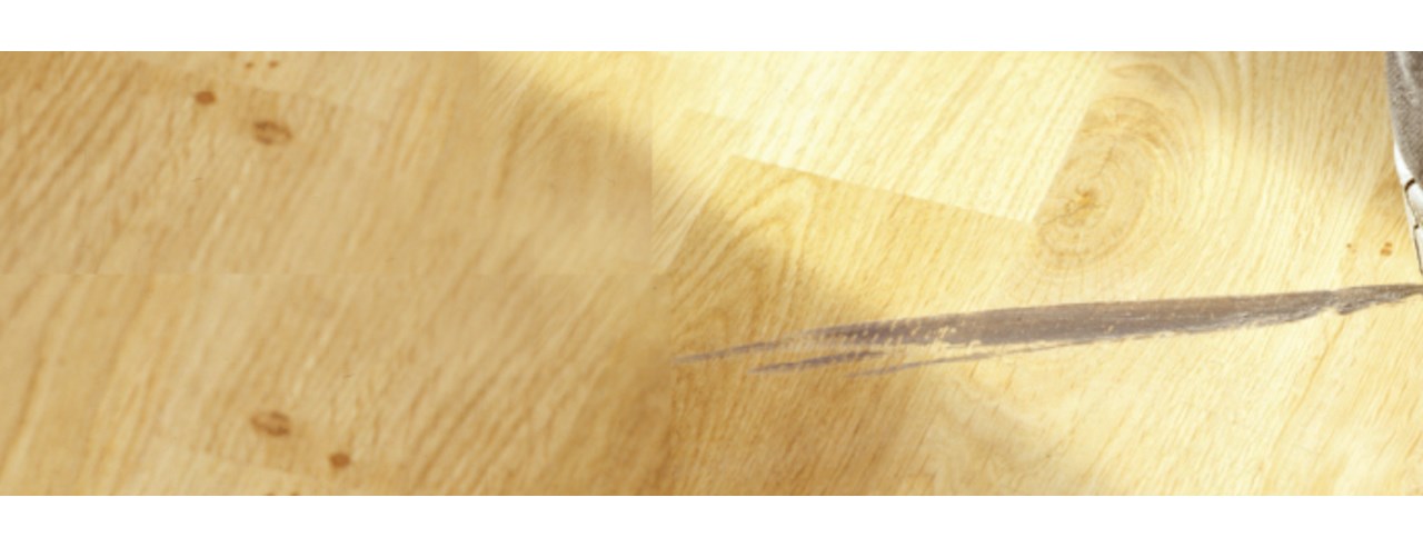 Heel marks on wood floor