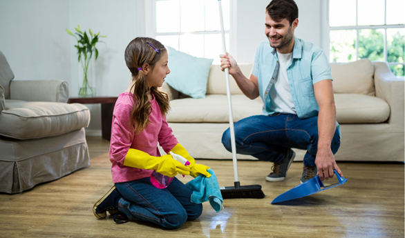 Family cleaning routine tips