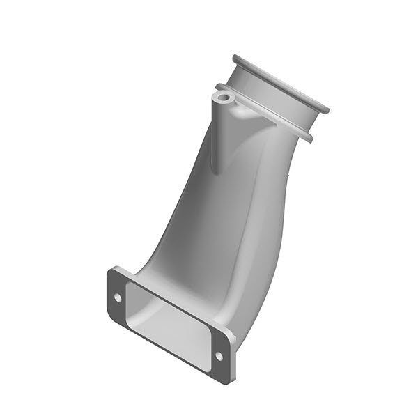 SUCTION ELBOW RAL9006-EUX