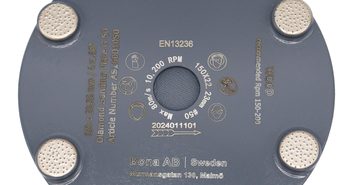 Diamond sanding plate