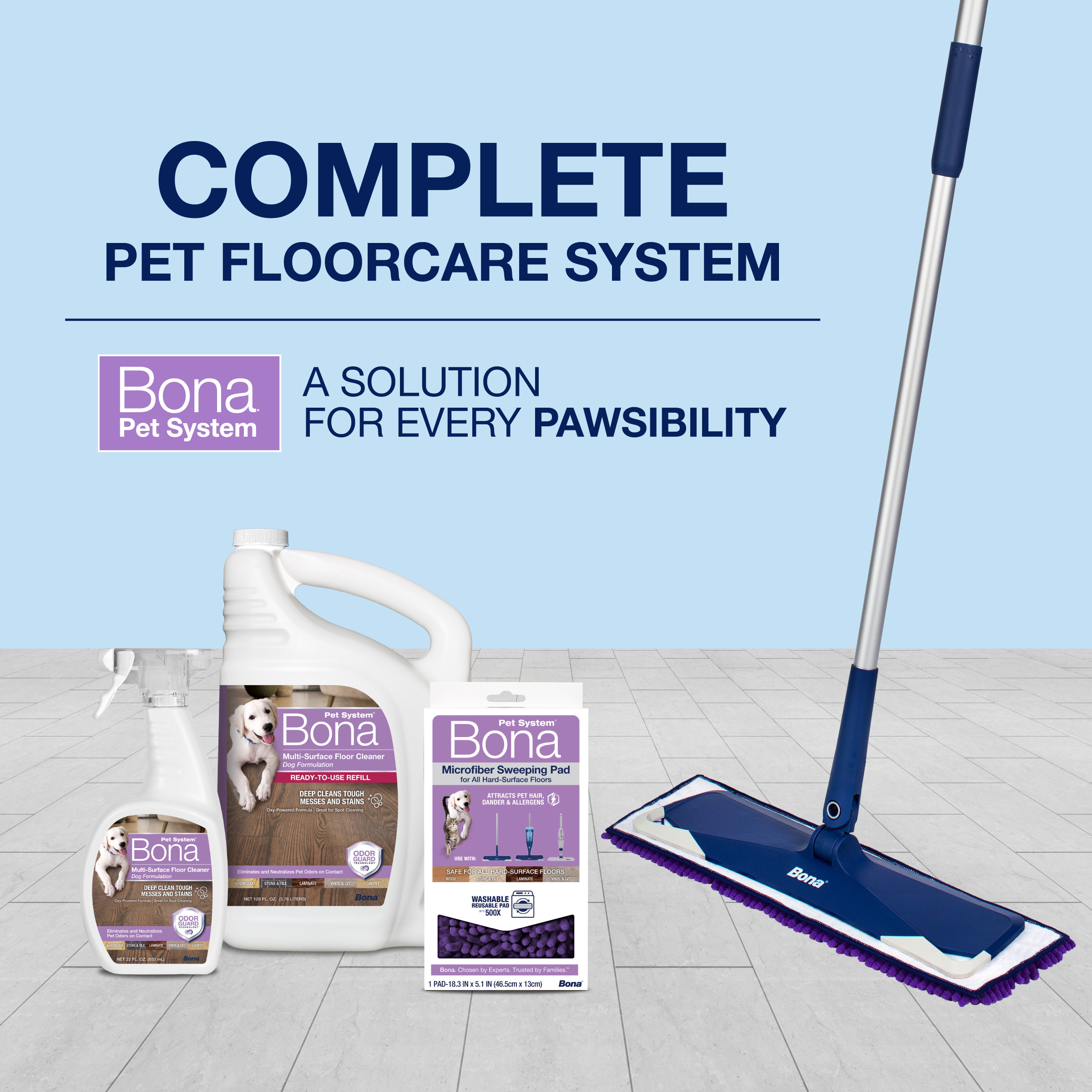 Bona Pet System Multi-Surface Floor Cleaner Refill, Dog Formulation