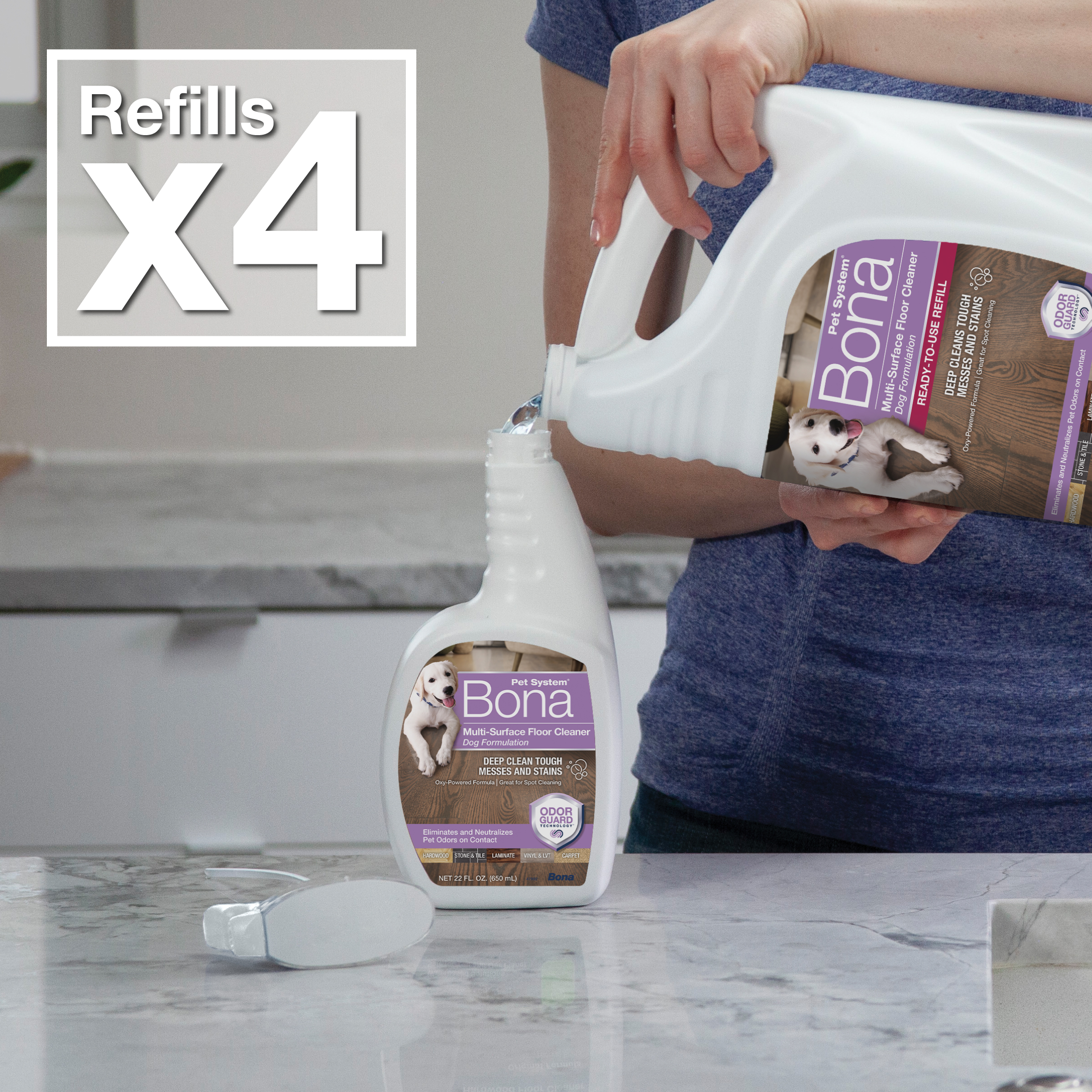 Bona Pet System Multi-Surface Floor Cleaner Refill, Dog Formulation
