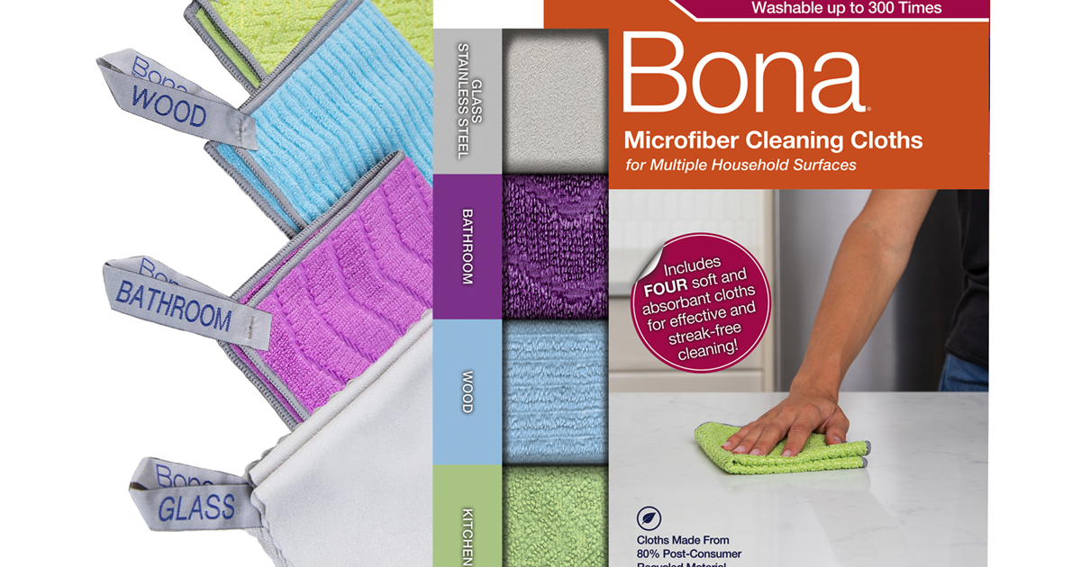 Bona Microfiber Cleaning Cloths for Multiple Household Surfaces