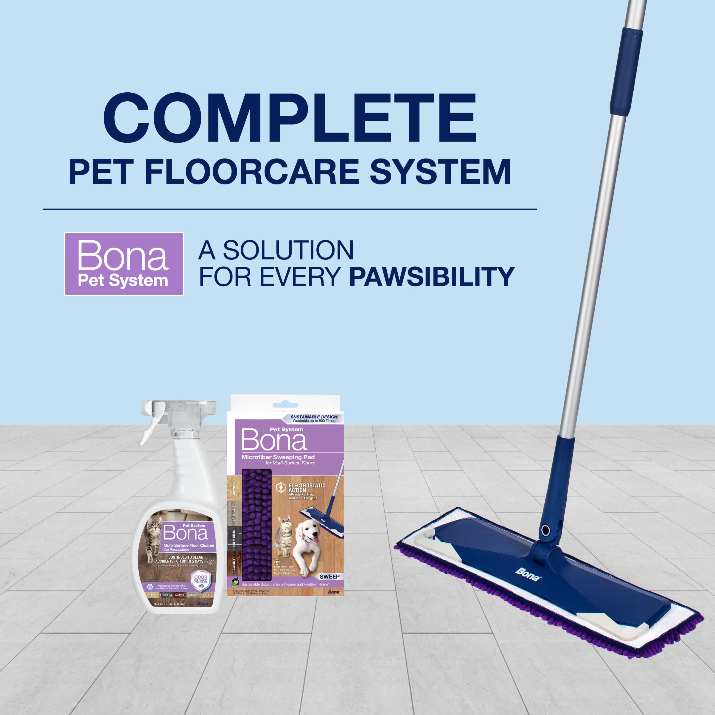 Bona Pet System Multi-Surface Floor Cleaner, Cat Formulation